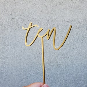 Ten Cake Topper | Tenth Birthday Cake Topper | Ten Birthday Decor ...