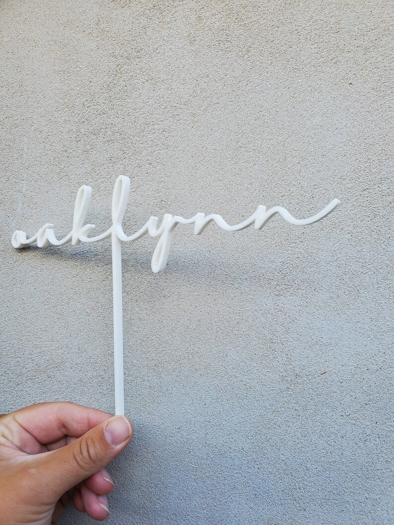 Custom Name Cake Topper | Simple Name Cake Topper | Boho Cake Topper ...