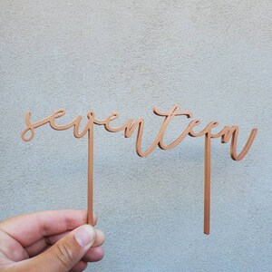 Seventeen Cake Topper | 17 Cake Topper | Whimsical Seventeen Cake ...