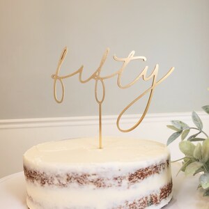 Elegant 50 Cake Topper - Perfect for Milestone Celebrations |fifty Cake ...
