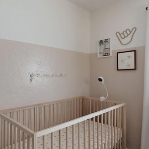Cursive Nursery Name | Name Over Crib | Dainty Baby Decor - Etsy