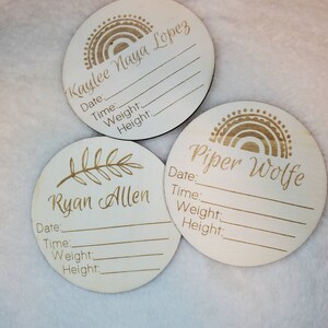 Custom Baby Name Tag With Birth Stats | Personalized Birth Stats Baby ...