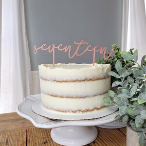 Seventeen Cake Topper | 17 Cake Topper | Whimsical Seventeen Cake ...