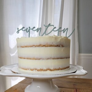 Seventeen Cake Topper | 17 Cake Topper | Whimsical Seventeen Cake ...