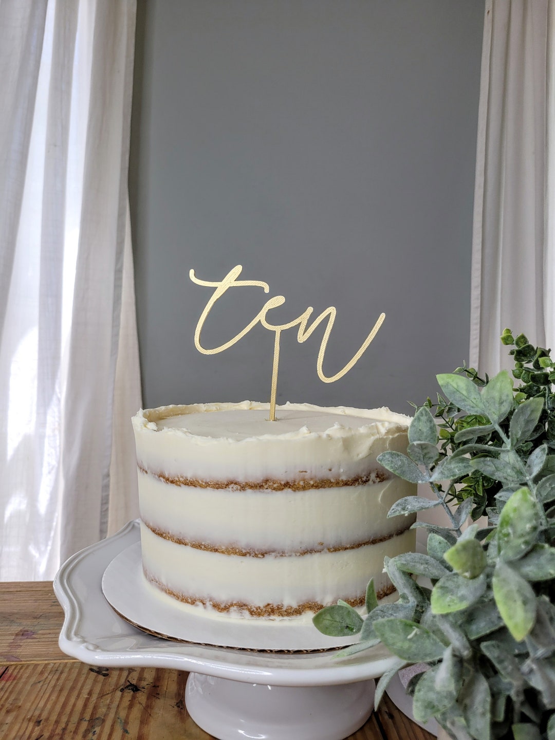 Ten Cake Topper | Tenth Birthday Cake Topper | Ten Birthday Decor ...