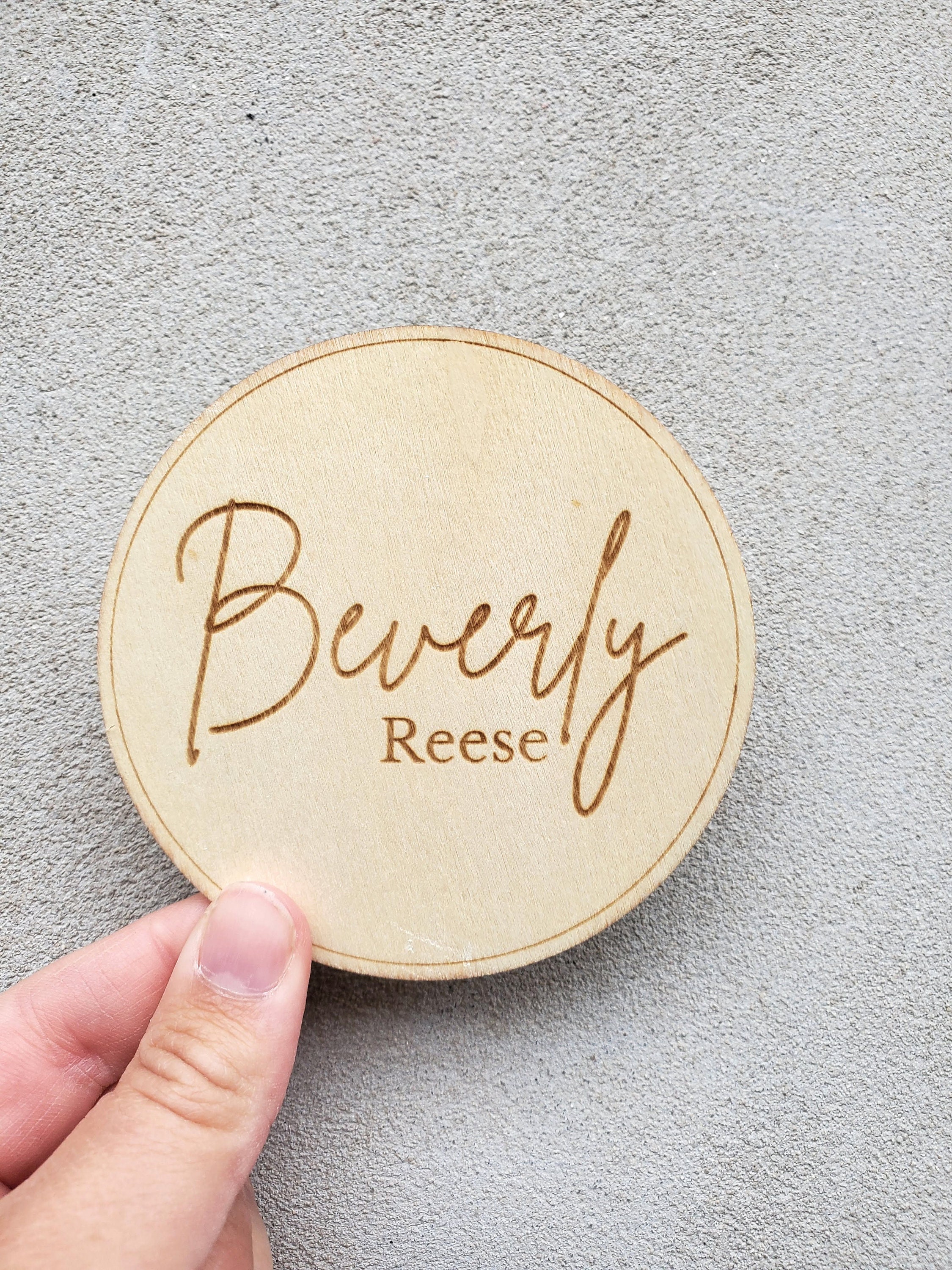 Double Sided Baby Name Tag Newborn Name Tag With Birth Stats - Etsy