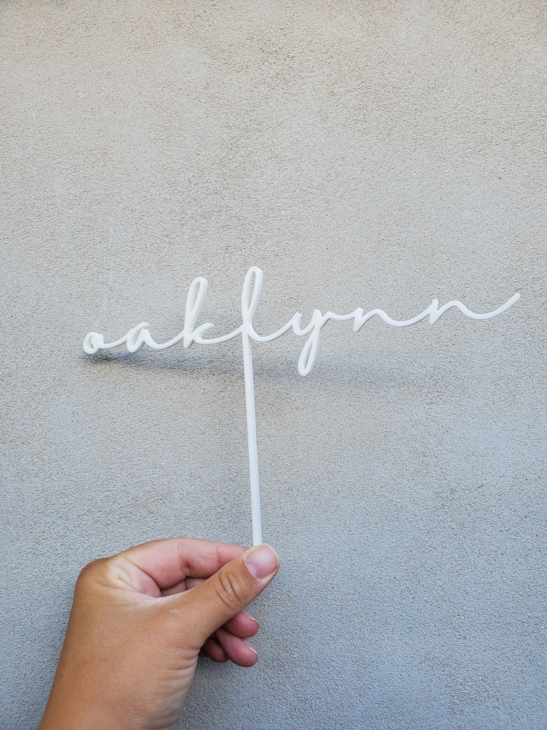 Custom Name Cake Topper | Simple Name Cake Topper | Boho Cake Topper ...