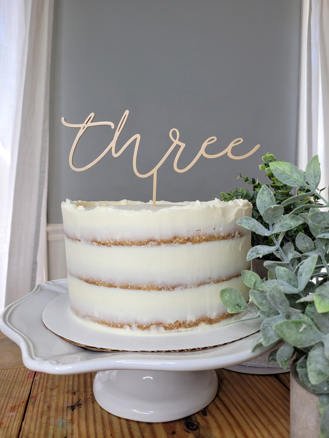 Three Cake Topper | Third Birthday Cake | 3rd Birthday Topper | 3 Cake ...