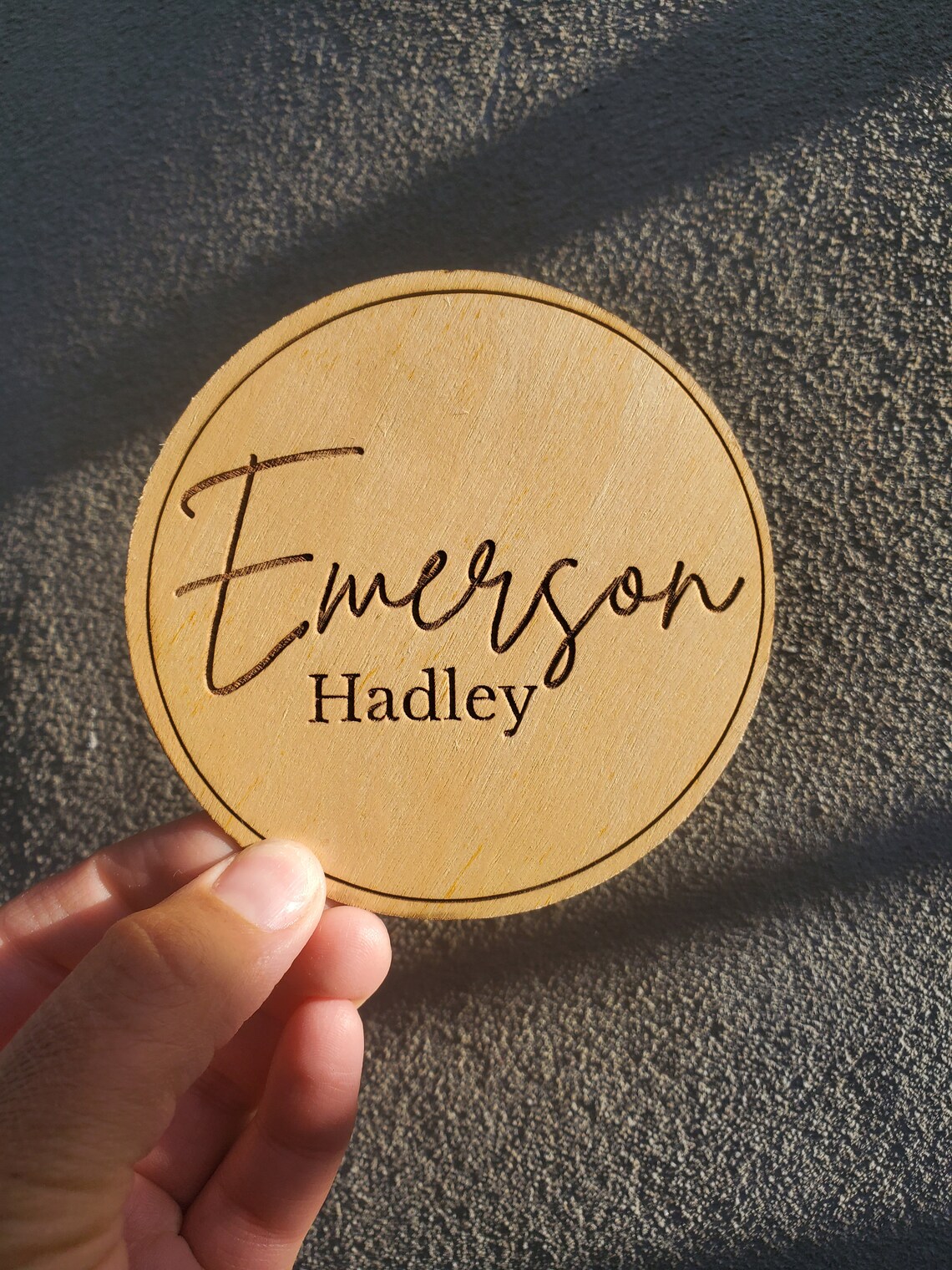 Double Sided Baby Name Tag Newborn Name Tag With Birth Stats | Etsy