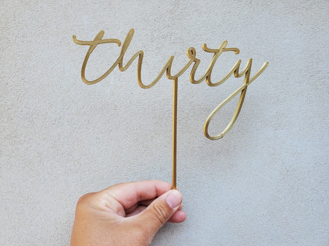 Thirty Cake Topper 30 Cake Topper Age Cake Topper - Etsy