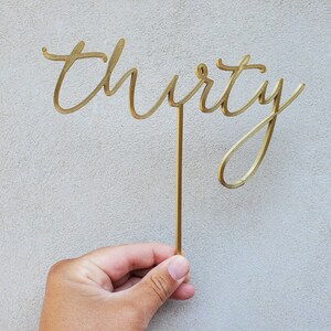 Thirty Cake Topper 30 Cake Topper Age Cake Topper - Etsy