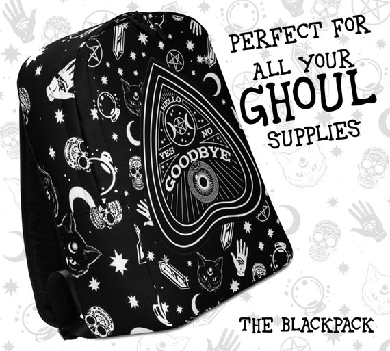 Ouija Board Inspired Planchette Minimalist Blackpack Backpack - Etsy