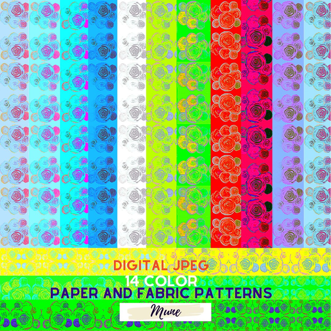 Abstract Paper and Fabric Pattern Digital Download Red Blue - Etsy