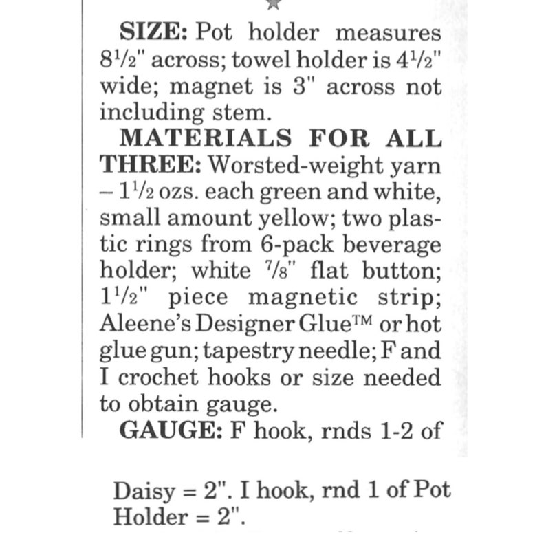 90s Daisy Kitchen Set Crochet Pattern 3 Project Crochet - Etsy