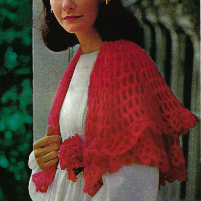 Circular Shawl Crochet Pattern 70s Crochet Pattern Vintage - Etsy