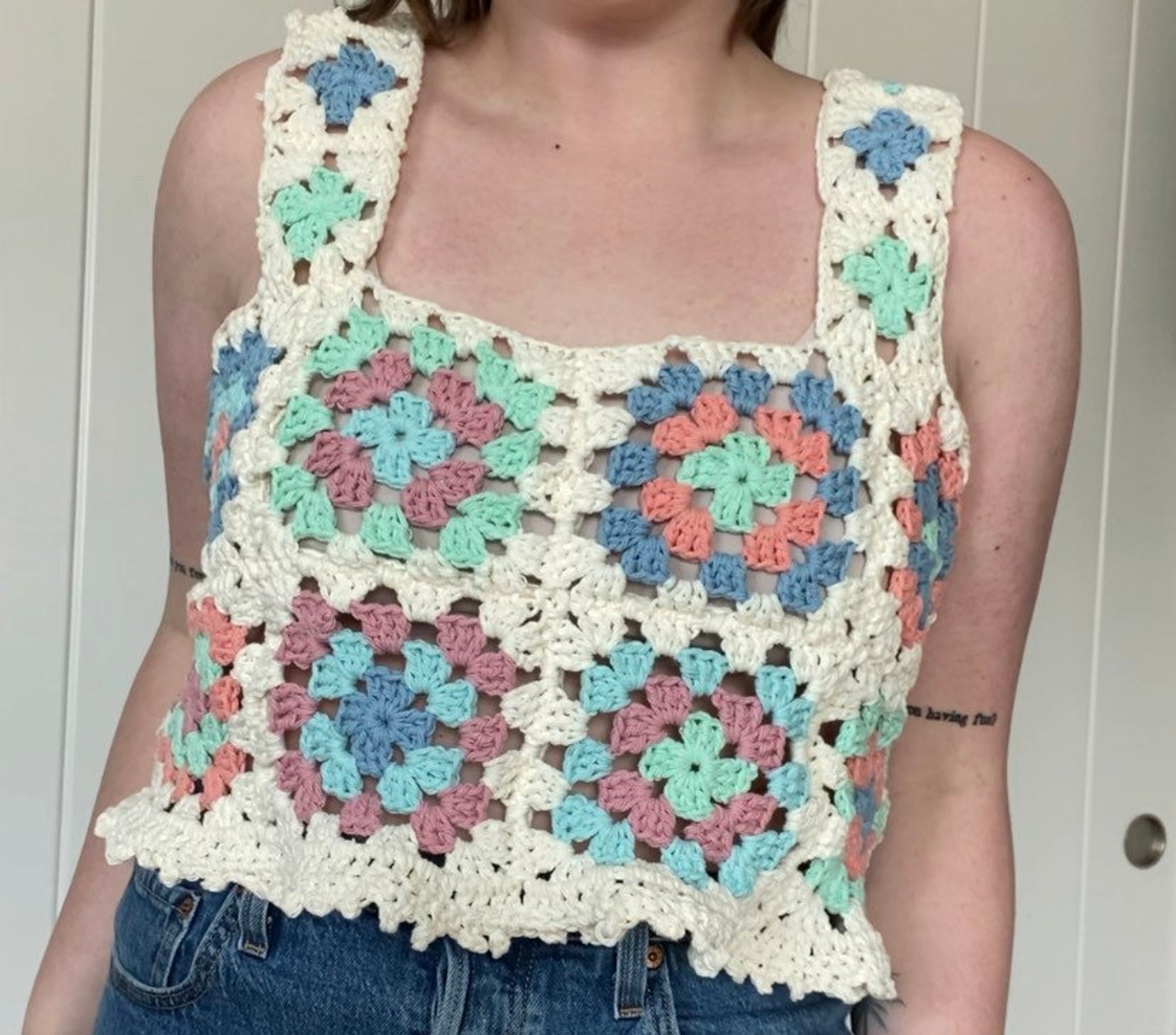 Crochet Granny Square Top PATTERN - Etsy