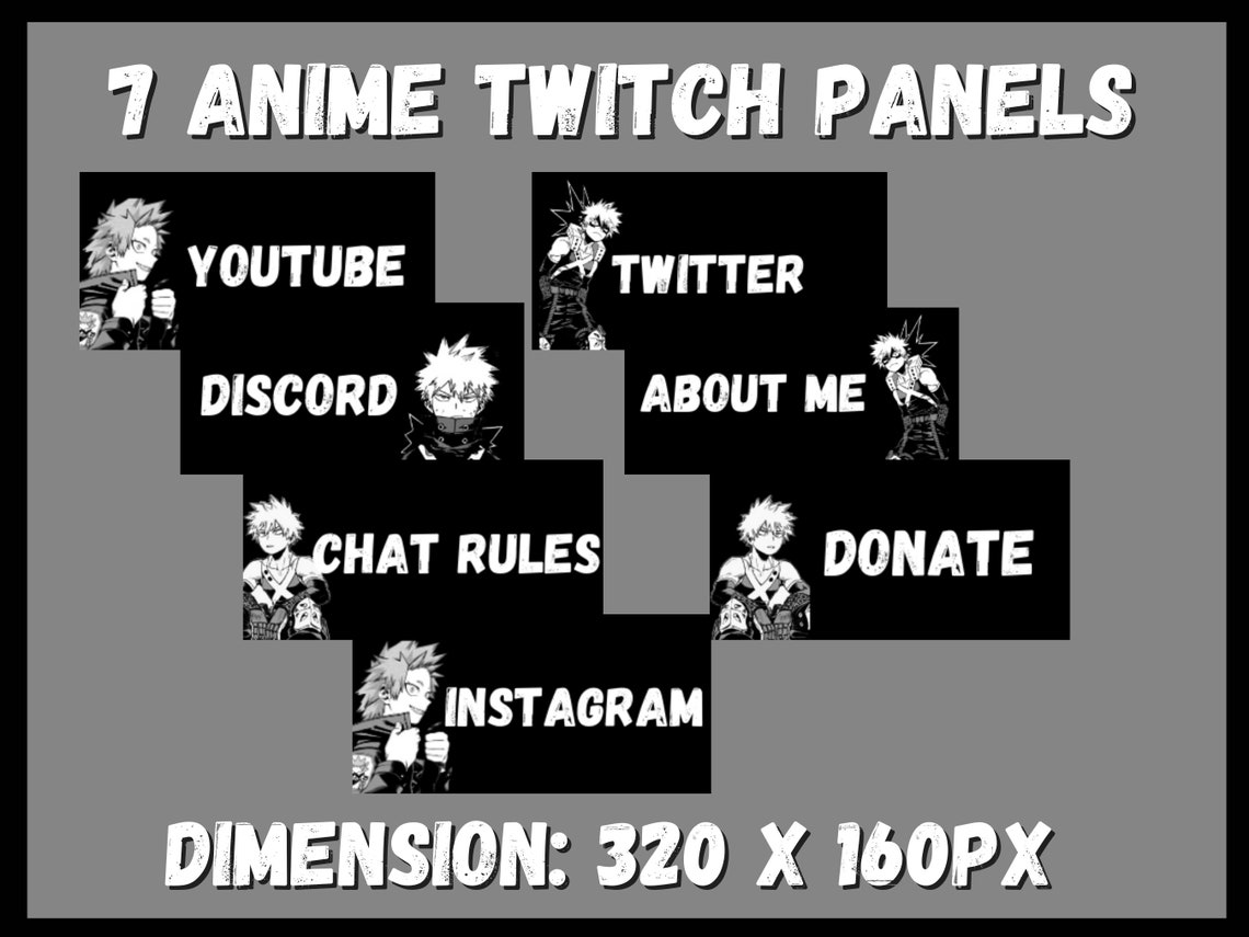 Anime/manga Twitch Overlays Scenes Panels - Etsy Canada