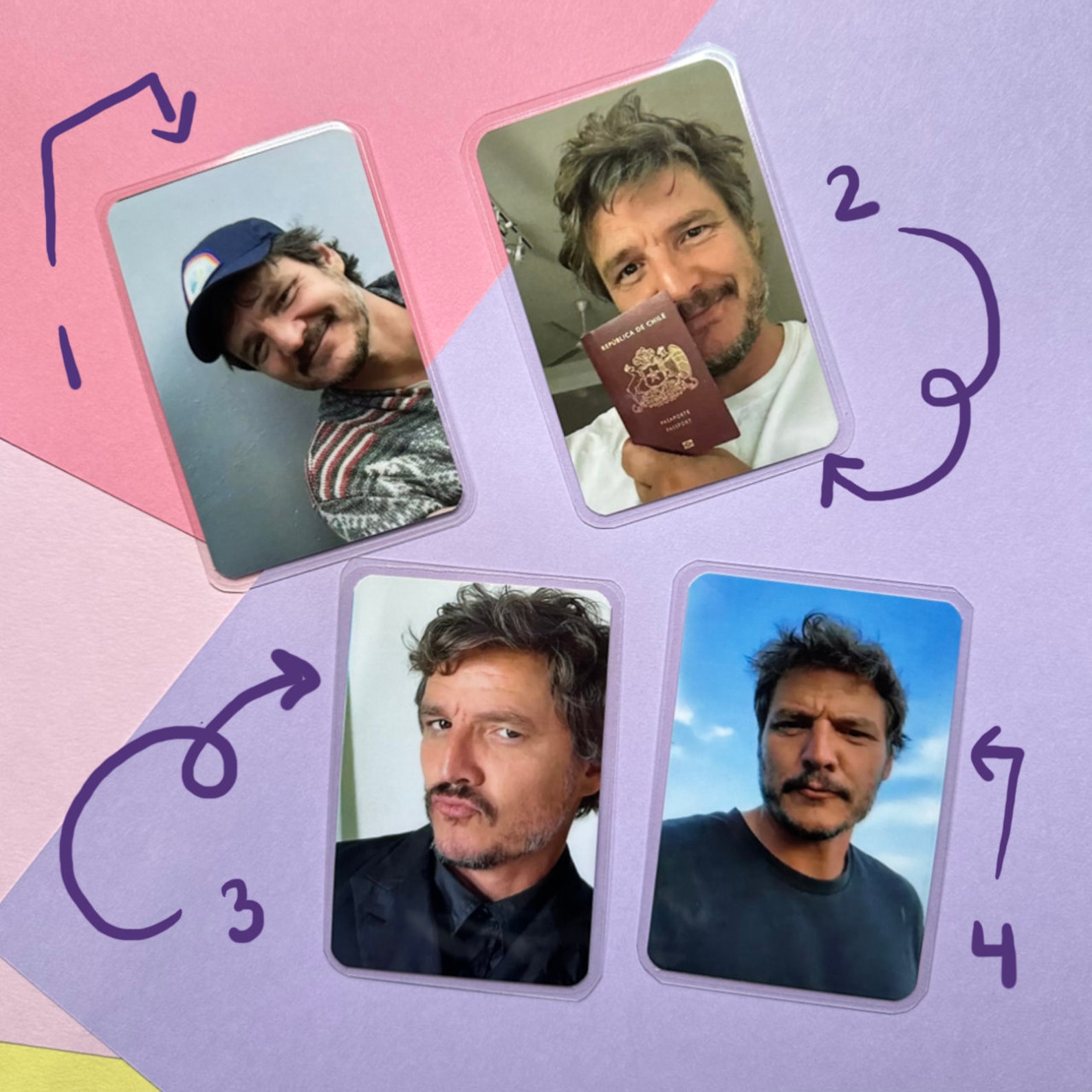 Pedro Pascal Photocards, Deco Top Loader Photo Cards, Collectable ...