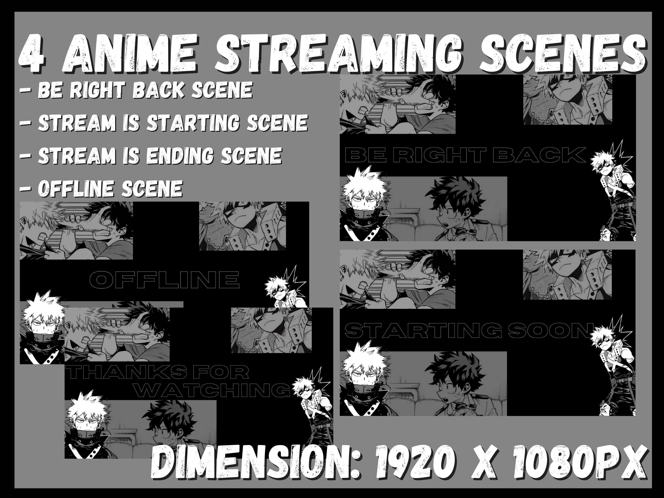 Anime/manga Twitch Overlays Scenes Panels - Etsy Canada