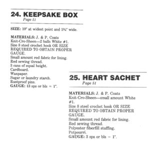 Keepsake Box Crochet Pattern Heart Sachet Crochet Pattern - Etsy