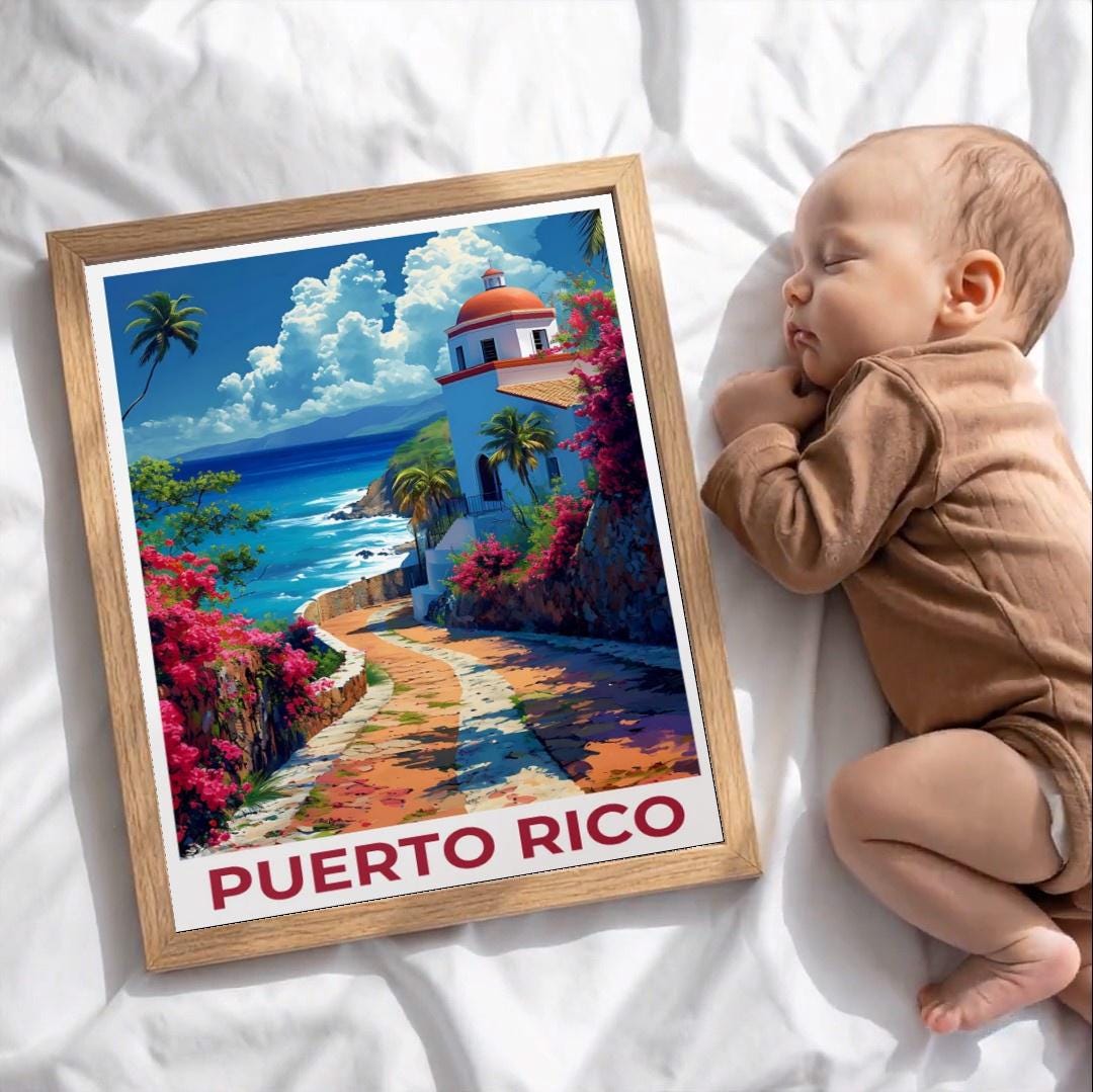 Puerto Rico Travel Poster Island Wall Art Print Puerto Rico Art Poster ...