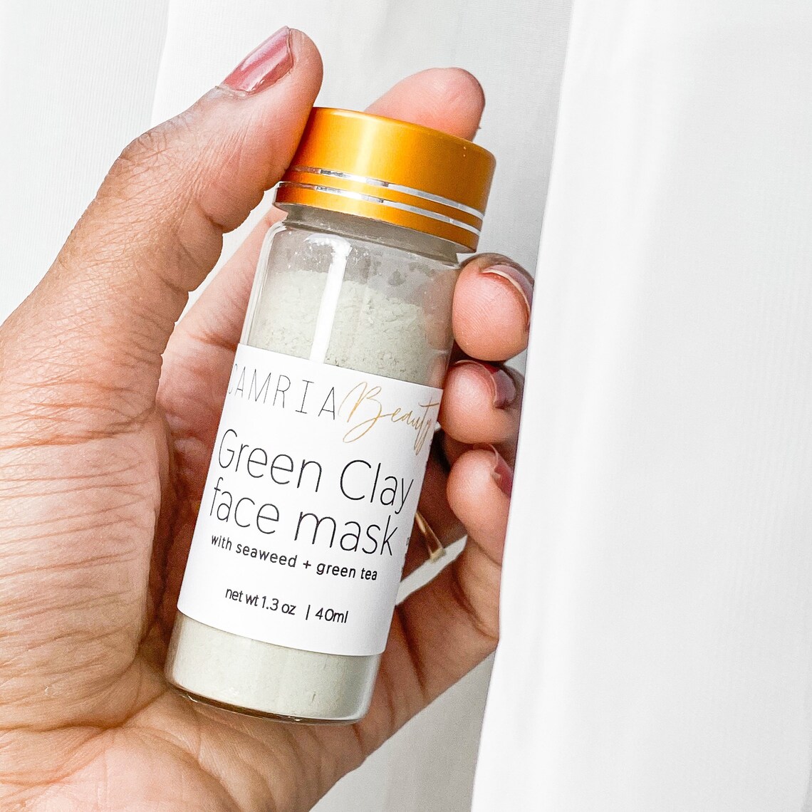 Green Clay Face Mask With Seaweed Green Tea Dry Face Mask | Etsy Canada