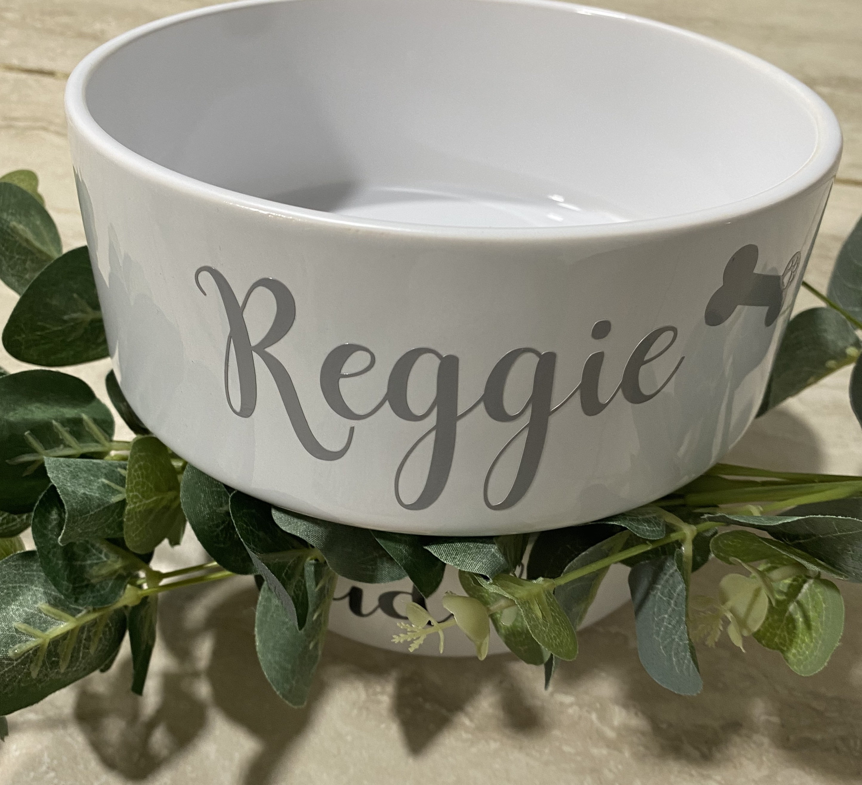 Personalised Pet Feeding Bowl Dog Cat Rabbit Calligraphy | Etsy UK