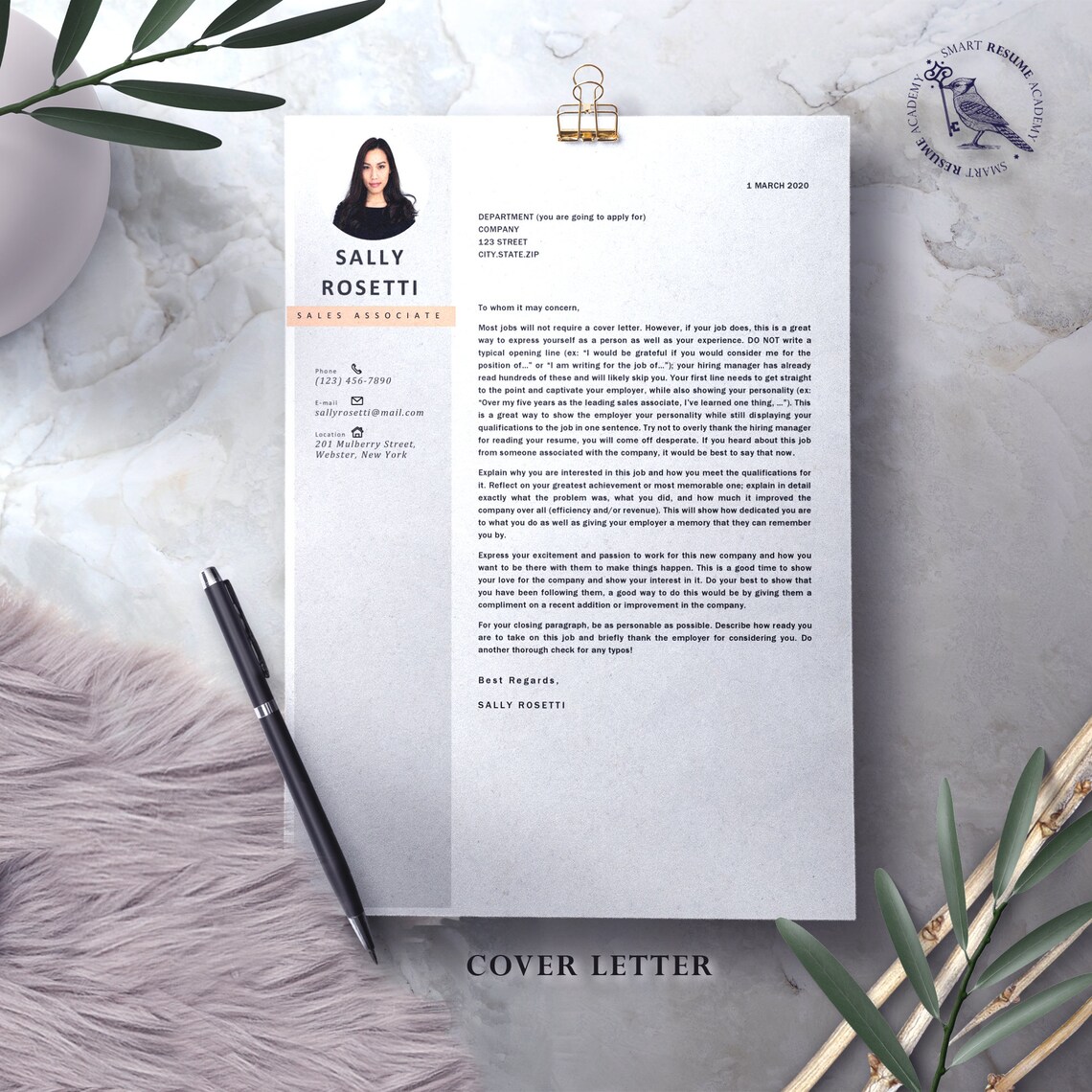 Sales and Marketing Resume Template for WORD Cover Letter - Etsy