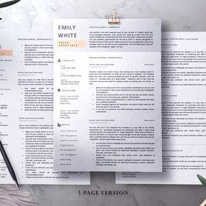 Sales and Marketing Resume Template for WORD + Cover Letter +ref ...