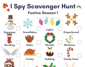 I Spy Scavenger Hunt PDF Downloadable Activity Sheet - Etsy UK