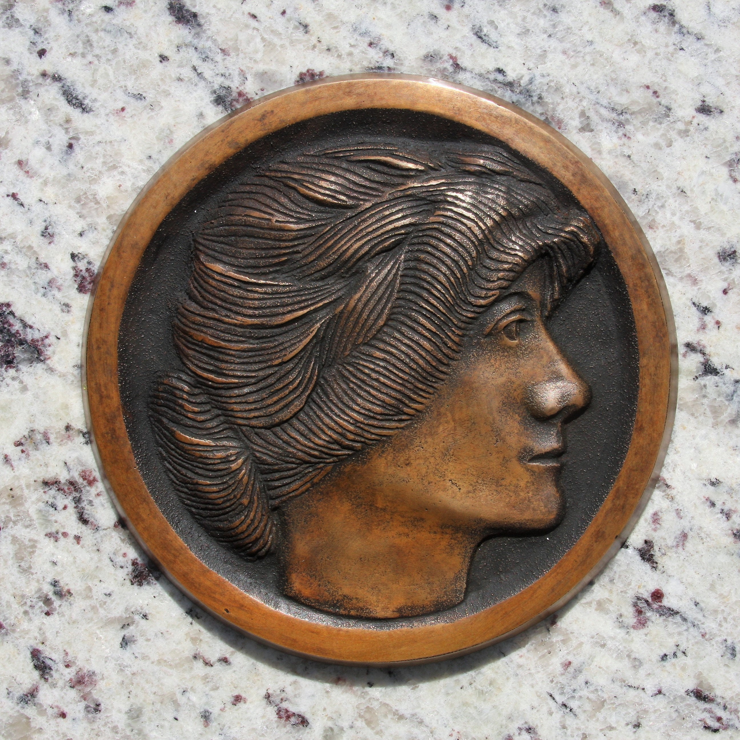 Sculptured Bronze Memorial Medallions - Etsy