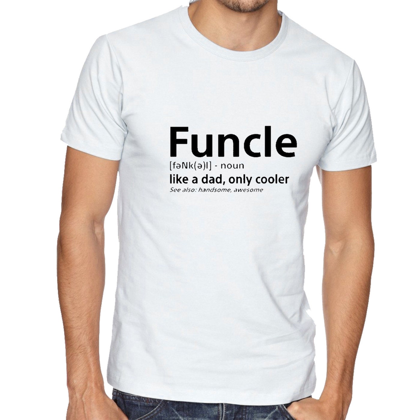 FUNCLE Awesome Uncle Looks COOL T SHIRT Tshirt T-shirt Tee | Etsy UK