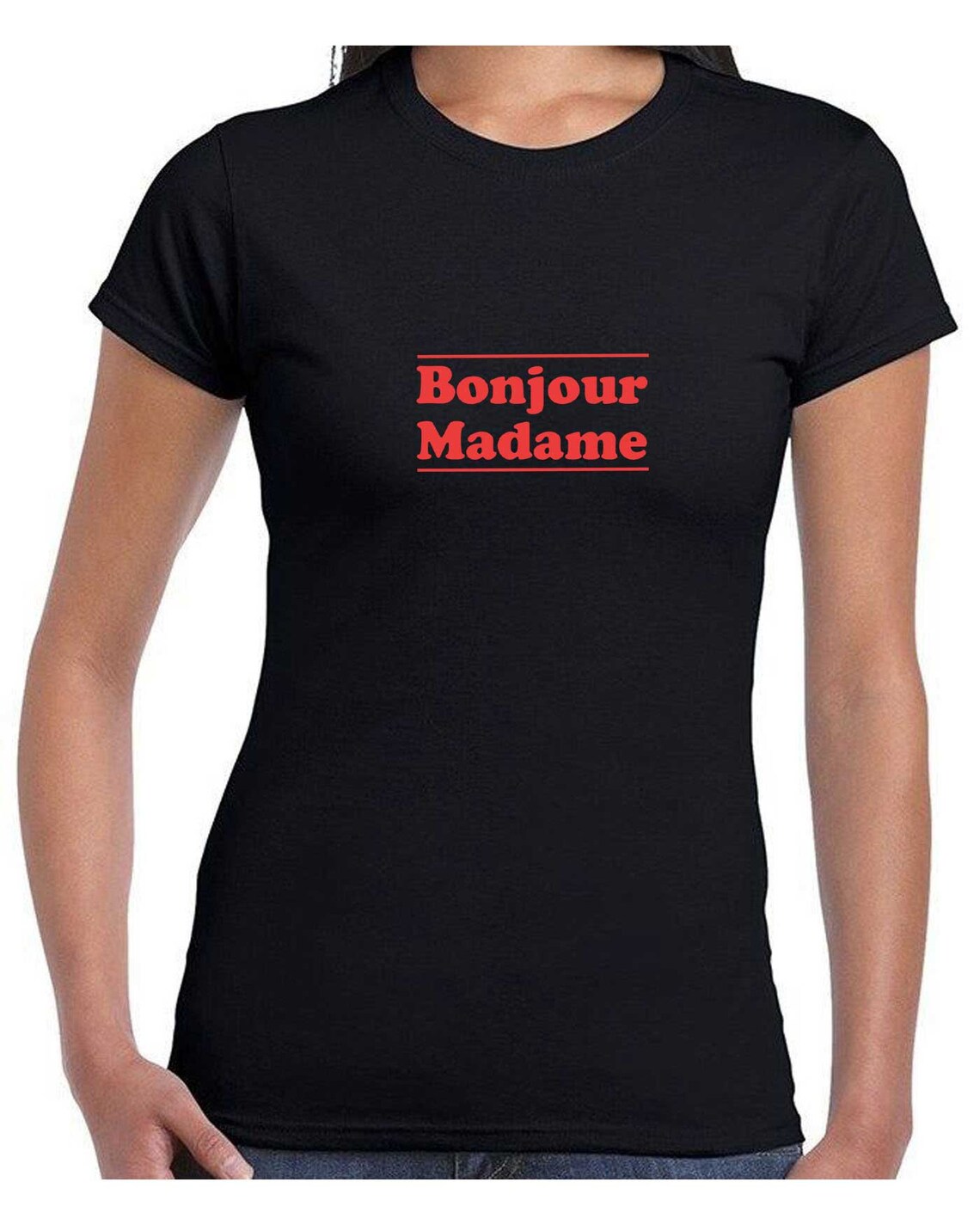 Bonjour Madame Tshirt T-shirt T Shirt Tee Shirt Hello Madam | Etsy