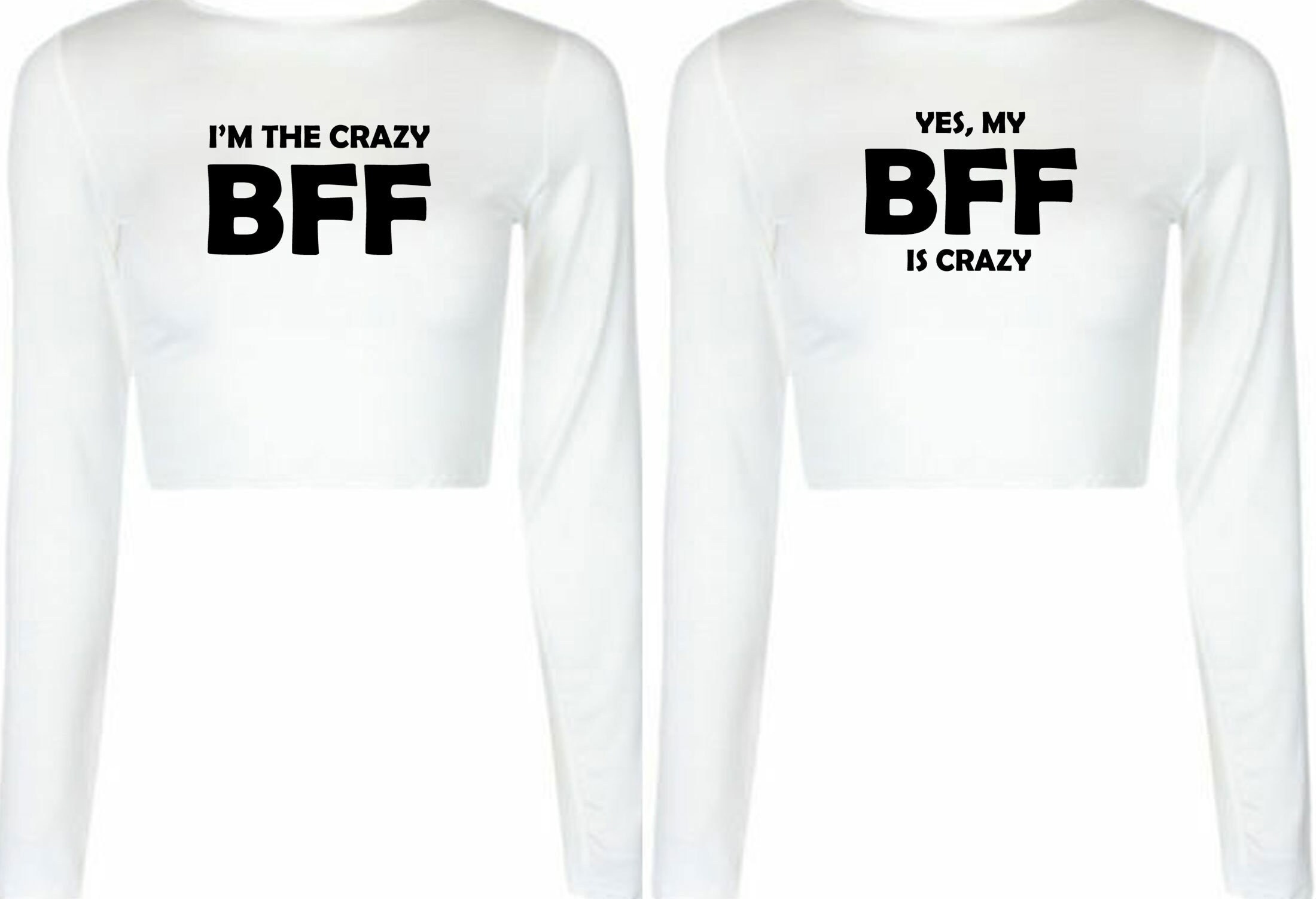 Couple Matching Tops for Best Friends Crop Tops Croptop - Etsy