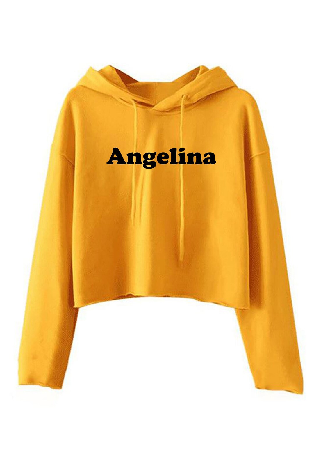 Your Name English Names Customized Personalized Long Sleeve Crop Tops