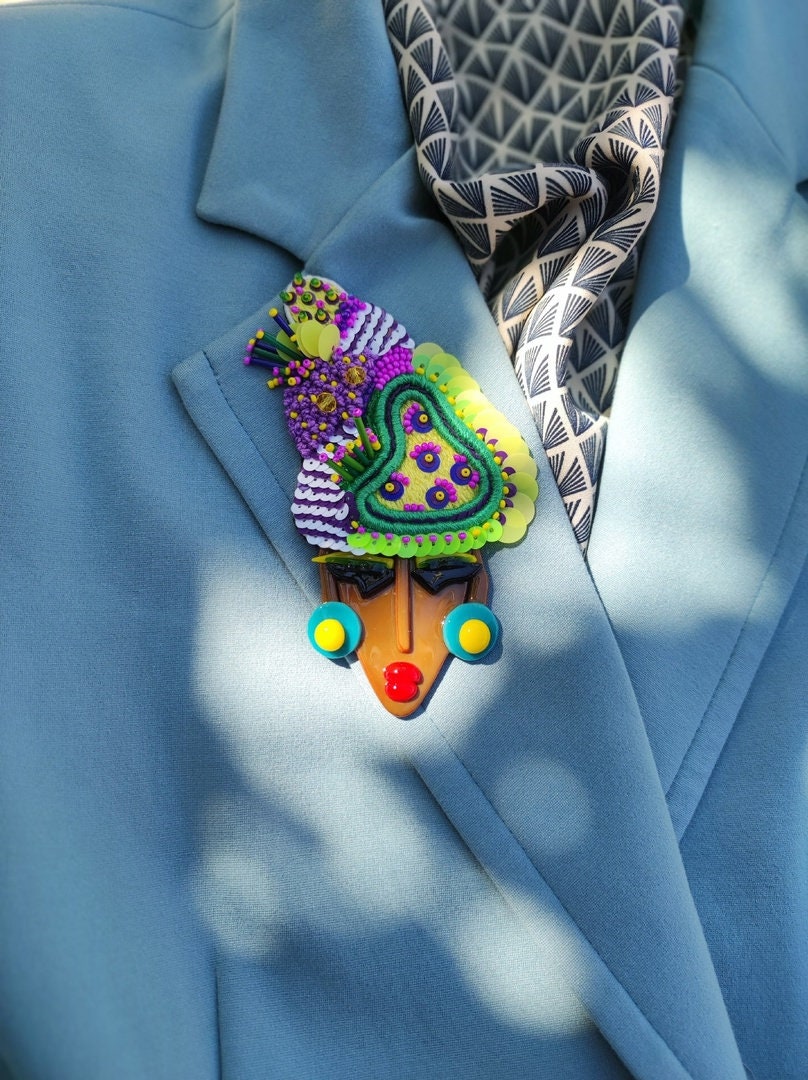 Moorish Woman Wearing an Elaborately Embroidered Turban in an Abstract ...
