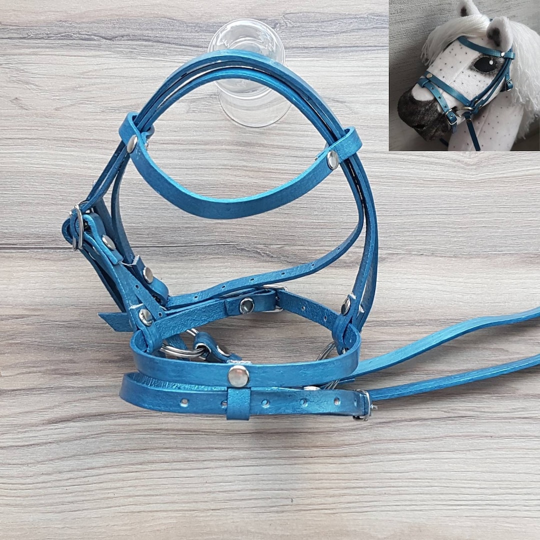 Hobby Horse BRIDLE, English Bridle, Blue Leather, Hobby Horse ...
