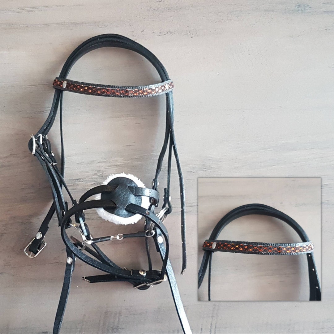 Hobby Horse BRIDLE, Mexican Bridle, Black Leather, Hobby Horse ...