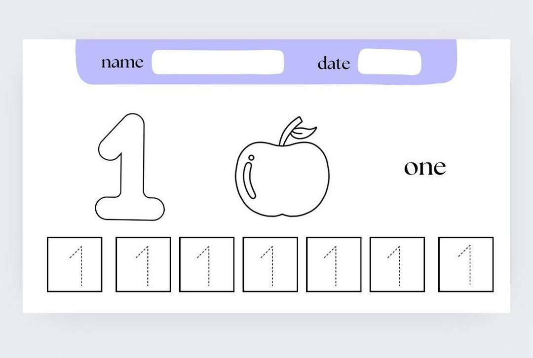 Let's Learn Number 1-9 - Etsy