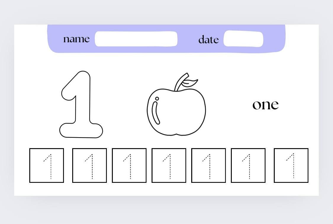Let's Learn Number 1-9 - Etsy