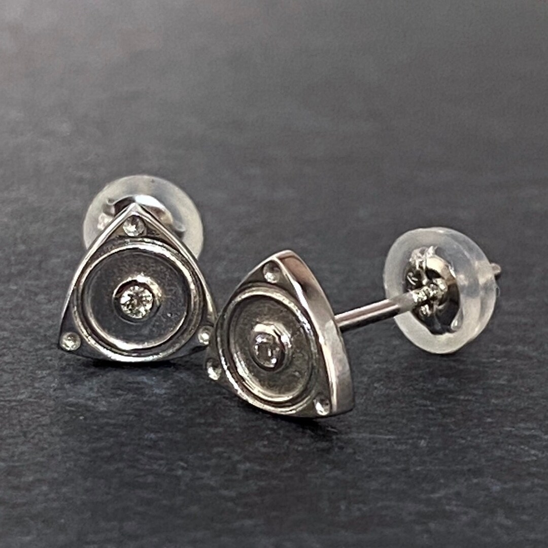 Rotary Engine Earrings Silver / Cubic Zirconia - Etsy