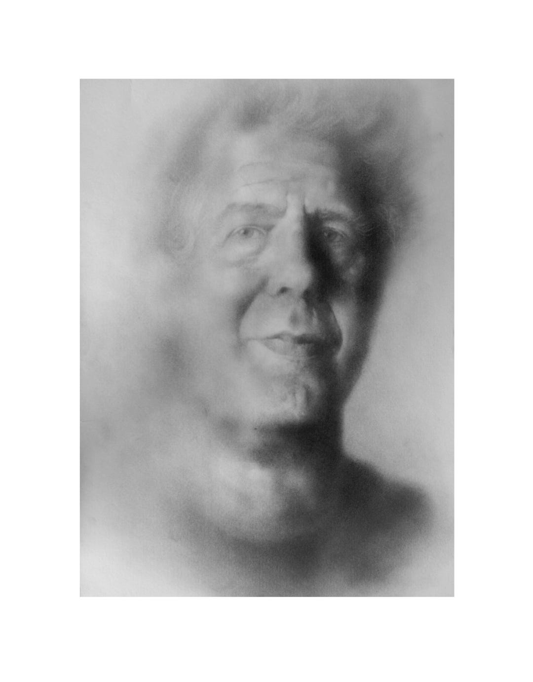 Charcoal Drawing Portrait of Anthony Bourdain Pencil Drawing - Etsy