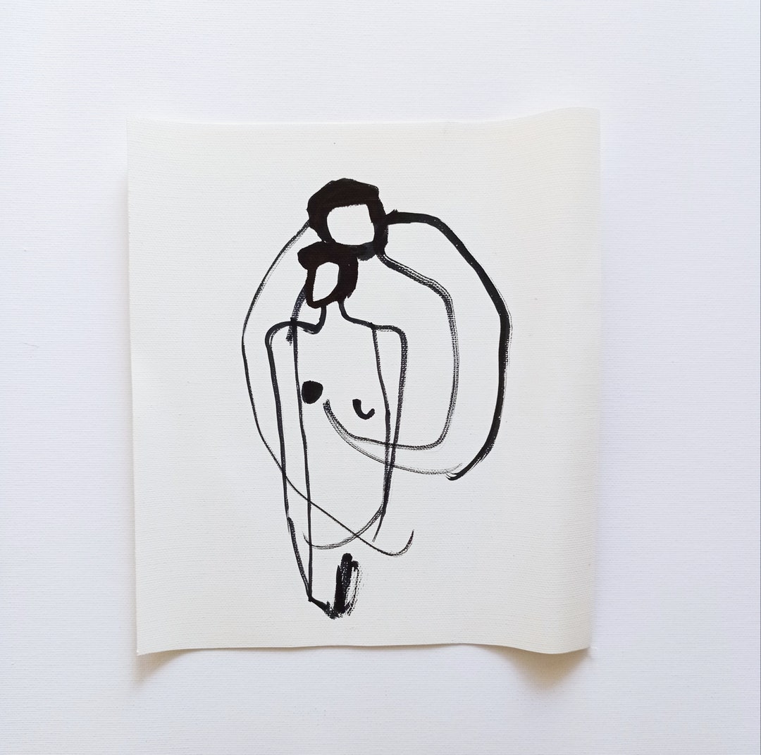 Drawing Ink Black Ink Drawing Illustration Rysunek Ilustracja - Etsy