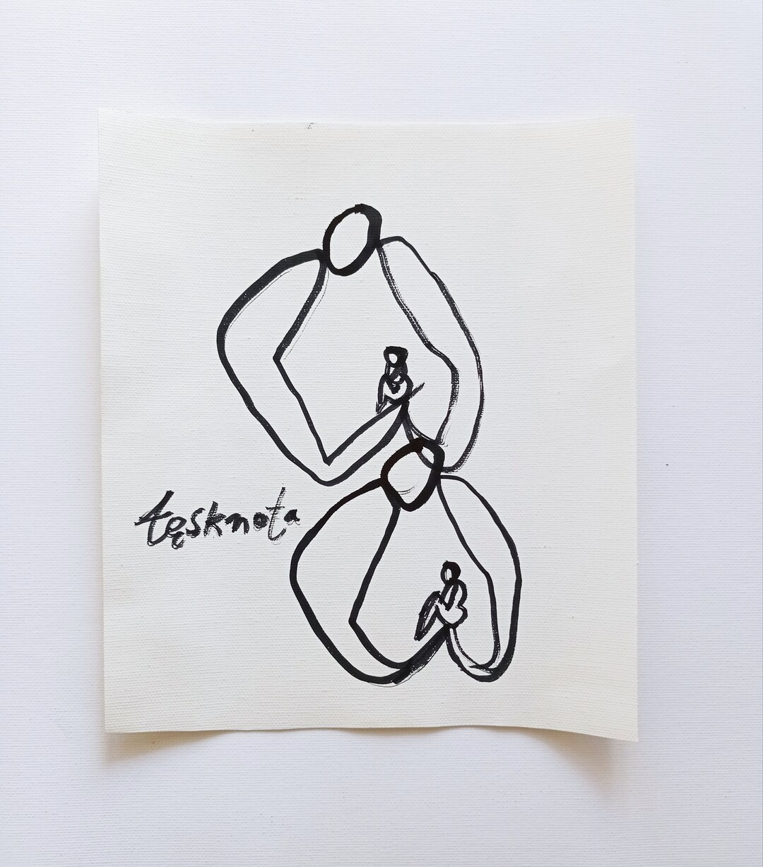 Drawing Ink Black Ink Drawing Illustration Rysunek Ilustracja - Etsy