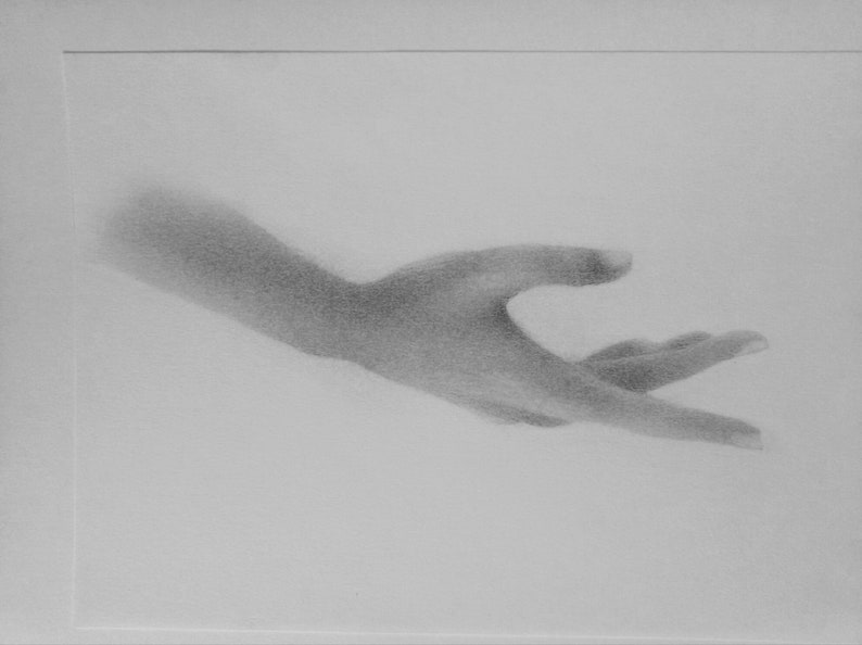 Drawing Pencil Drawing Hand Rysunek Węglem I Ołówkiem Dłoń Gest - Etsy