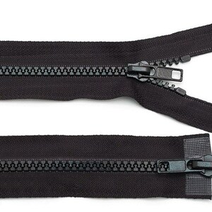 Plastic Jacket Zipper 5 mm open-end 2 sliders length 85 cm | Etsy