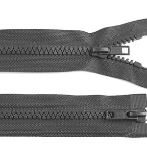 Plastic Jacket Zipper 5 Mm Open-end, 2 Sliders Length 85 Cm - Etsy