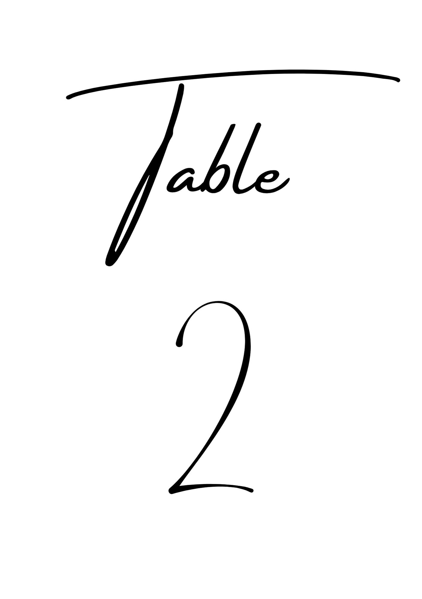 Modern Table Numbers Template, Minimal Table Numbers, Minimal Wedding ...