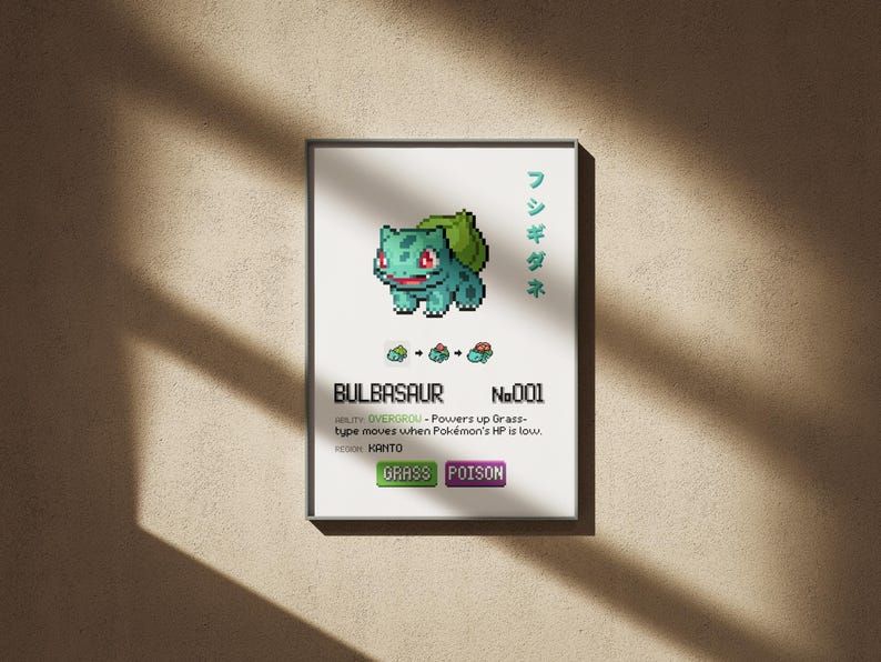 GEN 1 STARTER BUNDLE | 3 Pokemon Posters | Bulbasaur + Charmander ...