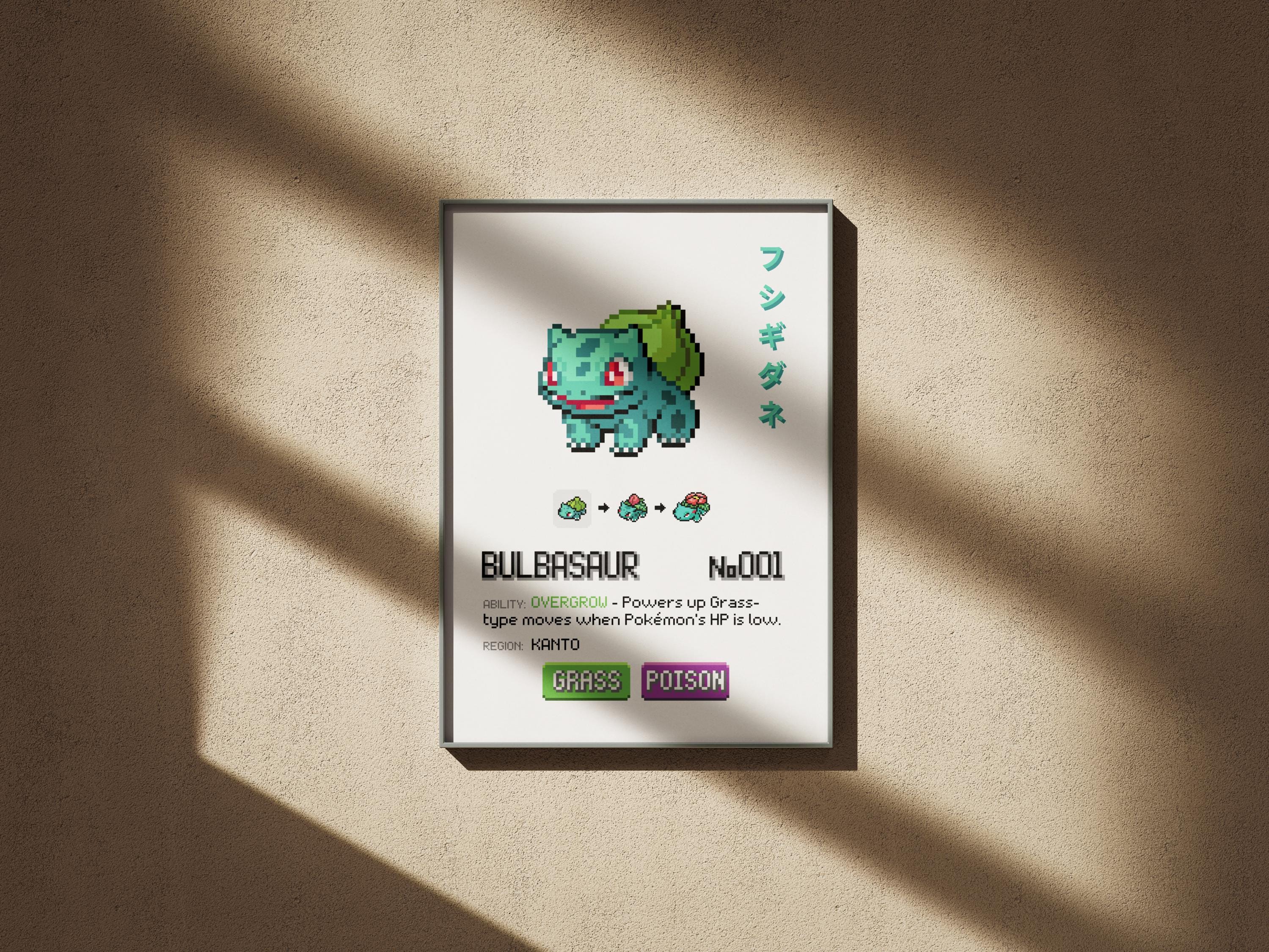 GEN 1 STARTER BUNDLE | 3 Pokemon Posters | Bulbasaur + Charmander ...
